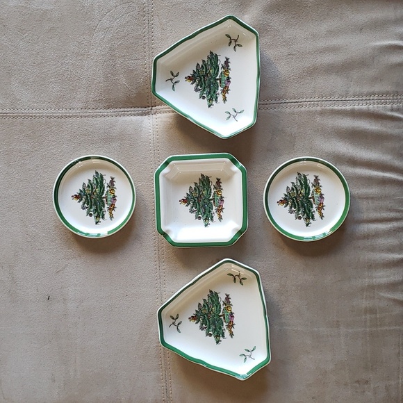 Spode | Holiday | Spode England Christmas Tree Nut Candy Trinket Dishes ...